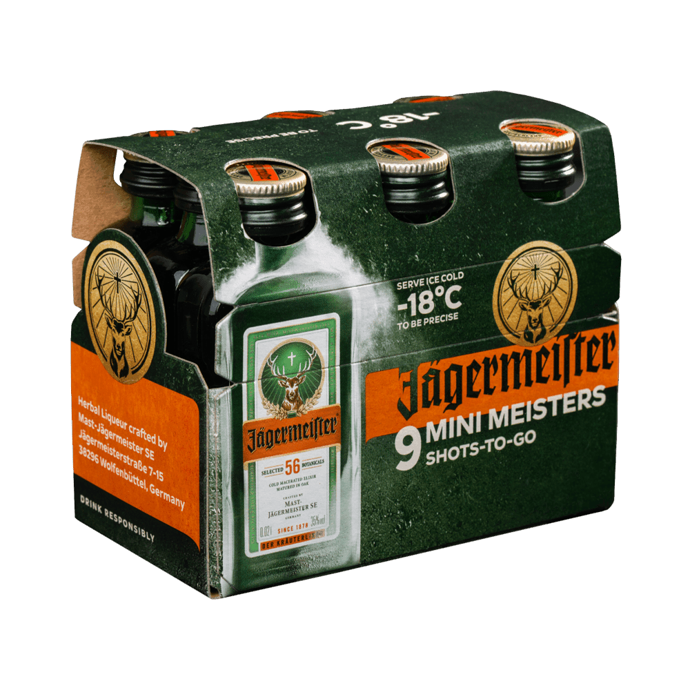 Jägermeister Mini Meisters 9 x 2 cl – shake-it.dk